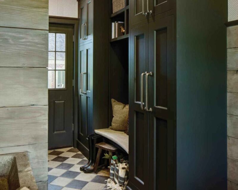 Refined Custom Mudroom Cabinets in Mendham, NJ - Kountry Kraft