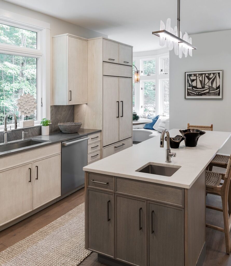 Exeter NH Kitchen Remodel | Custom Rift Cut White Oak Cabinets ...